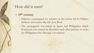 Thepropagandamovementandthekatipunan 140113234727-phpapp02 | PPTX