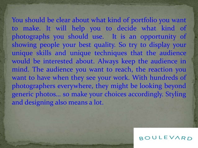 The proper exposure with a photographer portfolio | PPTX | Internet for ...