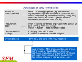 The properties and benefits of spray formed steels | ODP | Physics ...