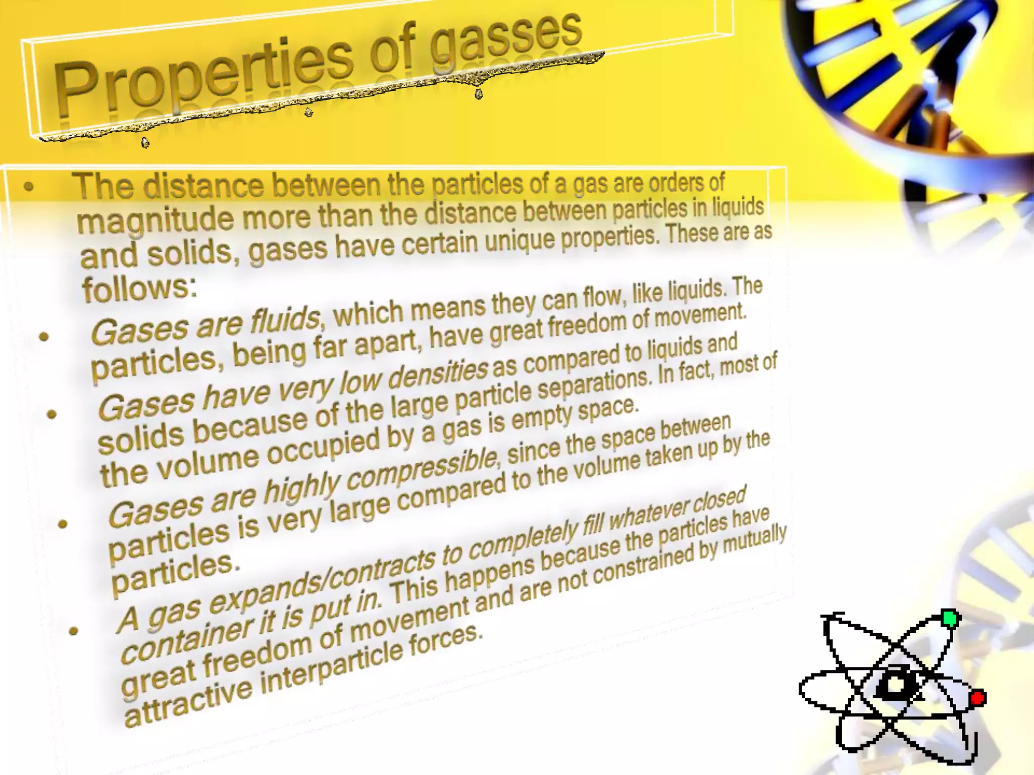 The properties of gases in comparison with solid | PDF