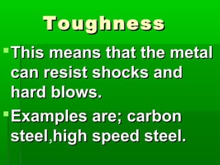 The properties of metals | PPT