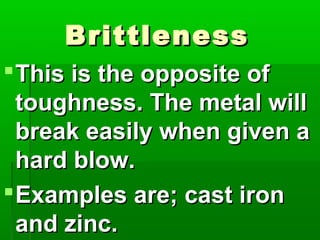 The properties of metals | PPT