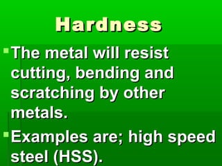 The properties of metals | PPT
