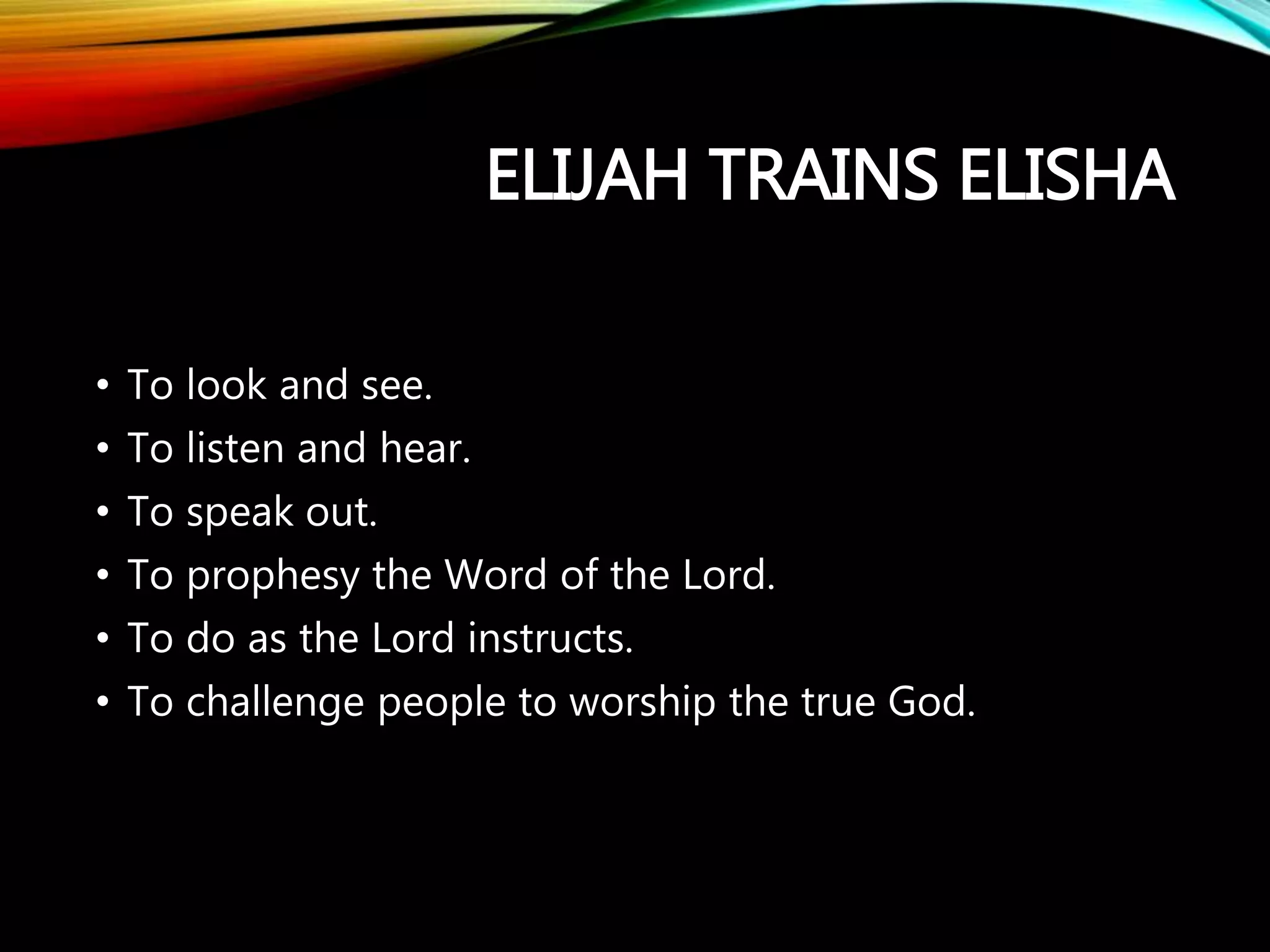 The prophet Elisha | PPTX