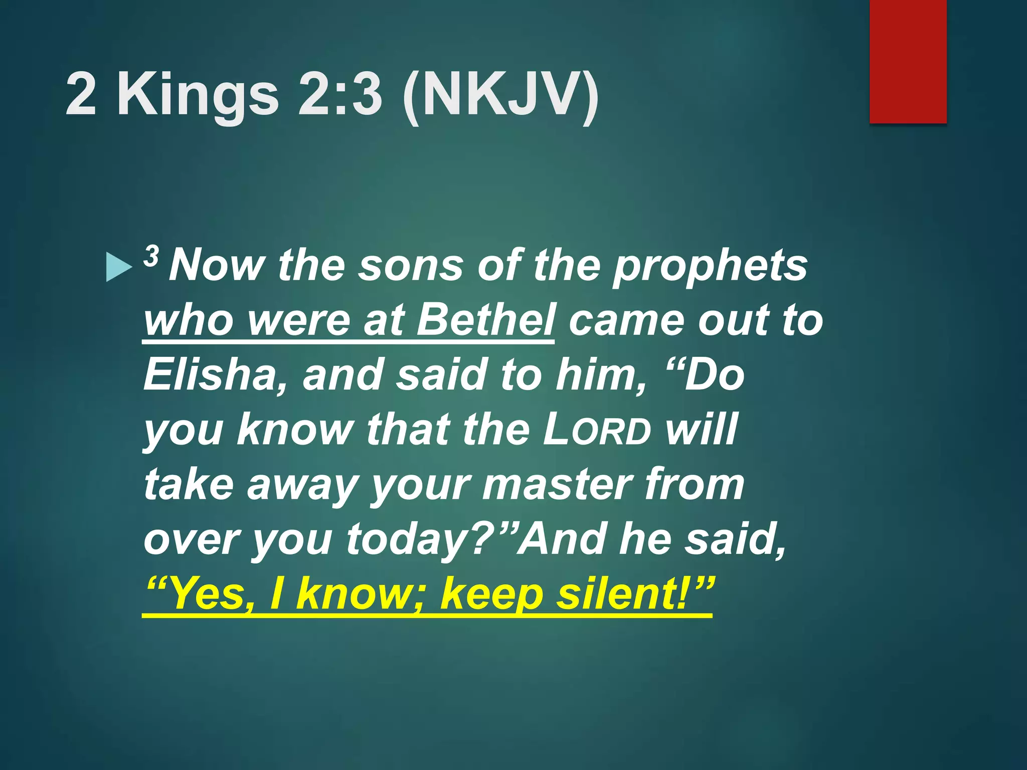 The prophet elisha | PPTX