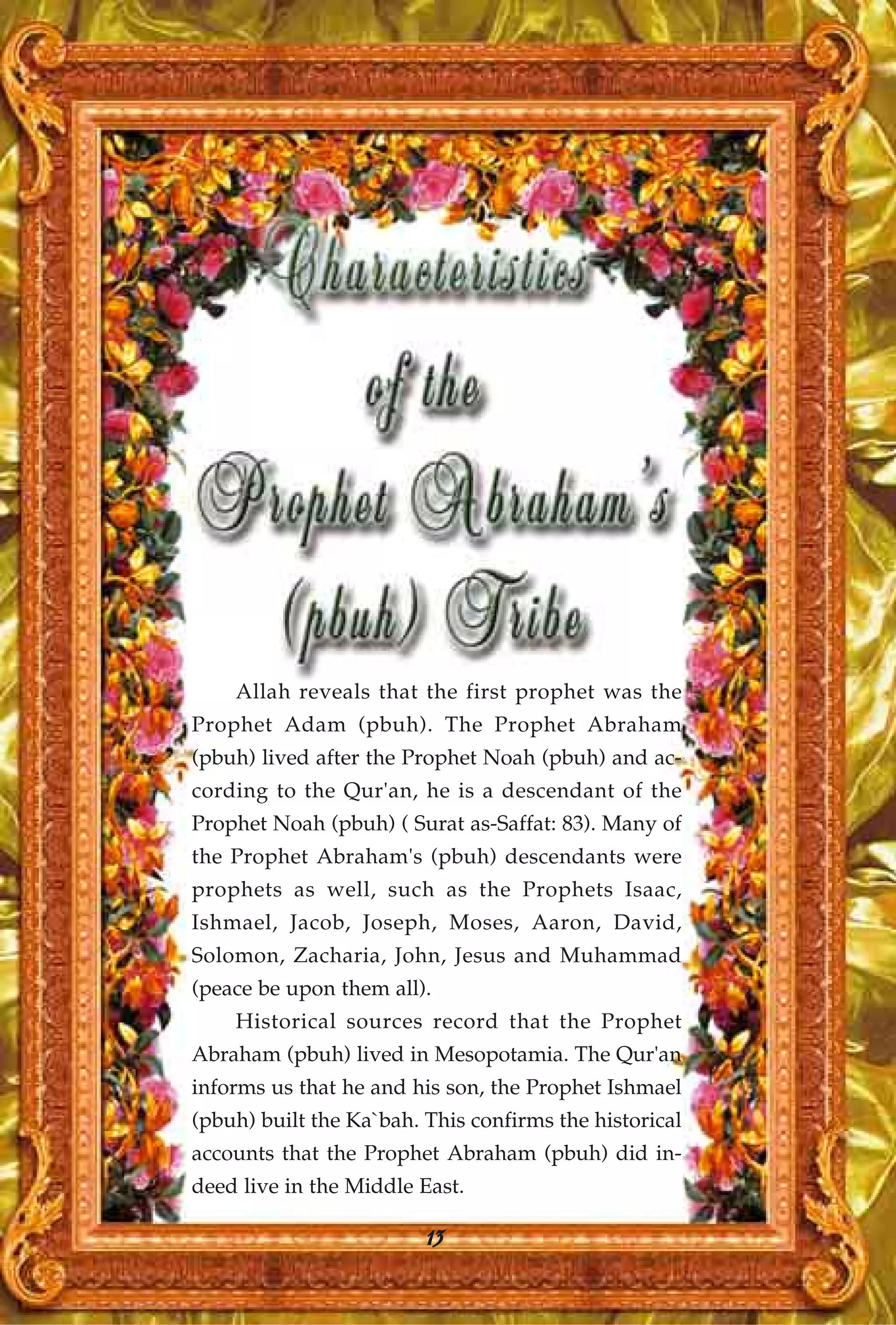 The prophet Ibrahim (Abraham) (pbuh). english | PDF