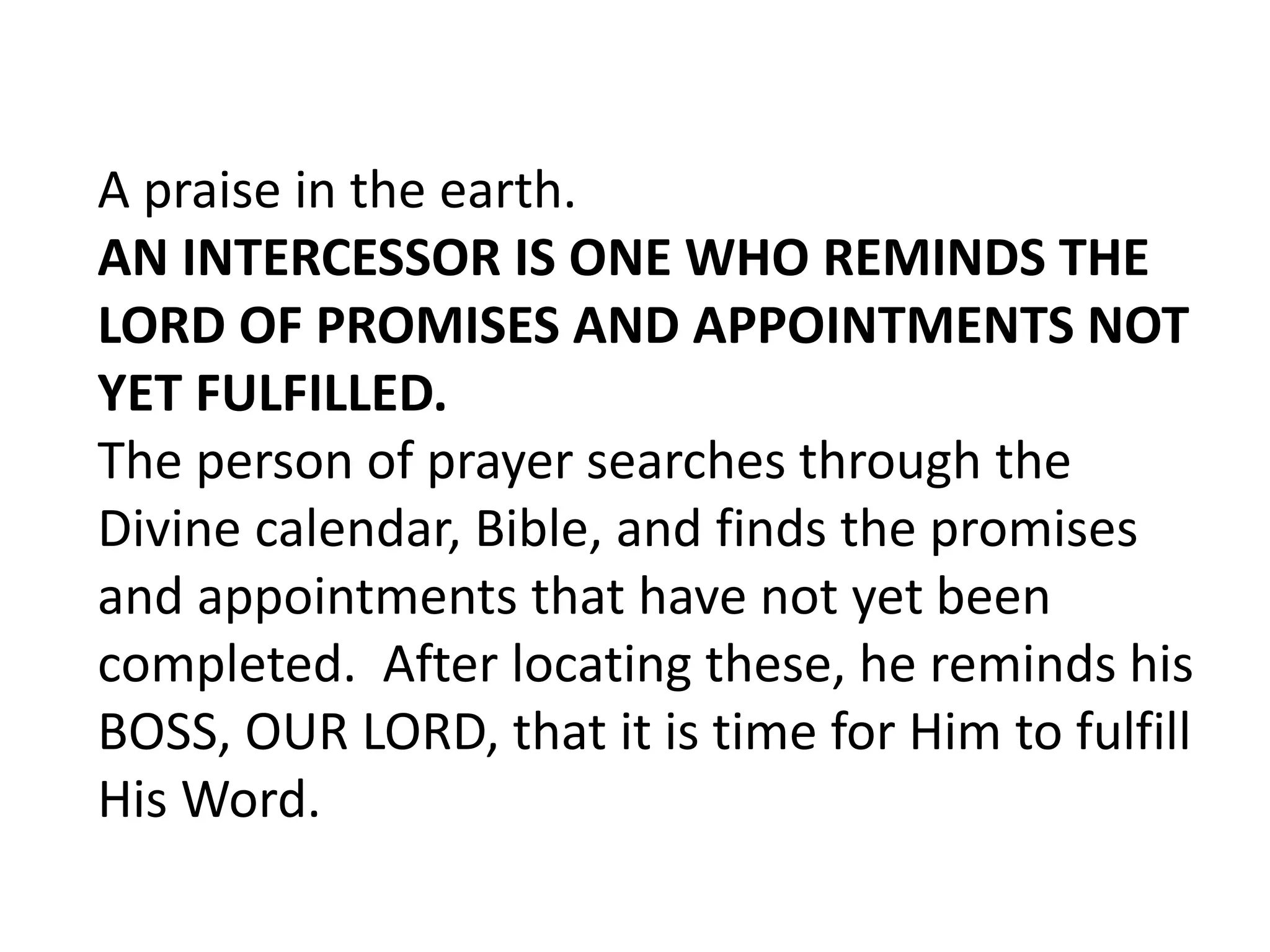 Prophetic Intercessor | PPTX