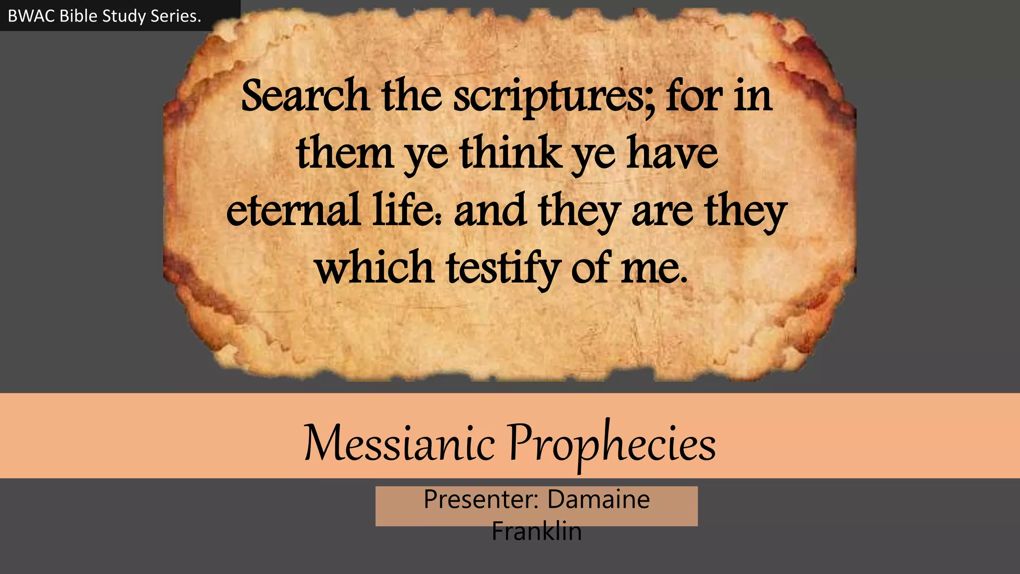 Messianic Prophecies | PPTX