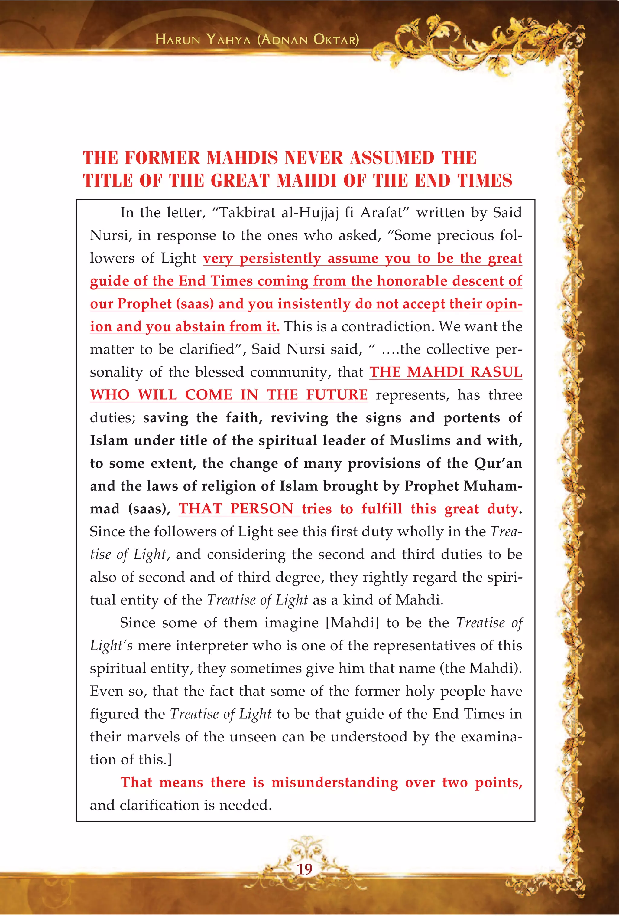 The prophet Isa (Jesus) (pbuh), hazrat Mahdi (pbuh) and the islamic ...