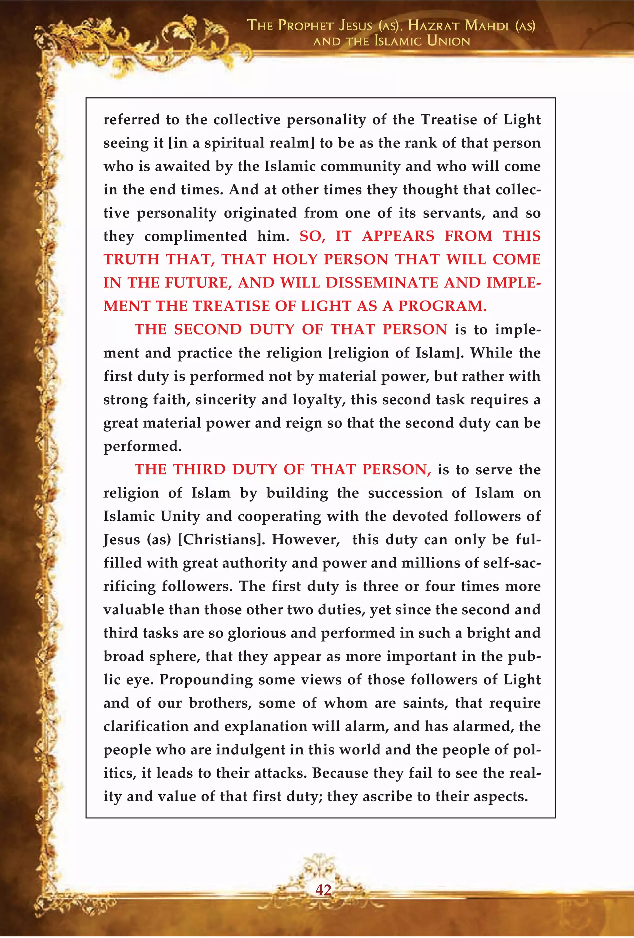 The prophet Isa (Jesus) (pbuh), hazrat Mahdi (pbuh) and the islamic ...