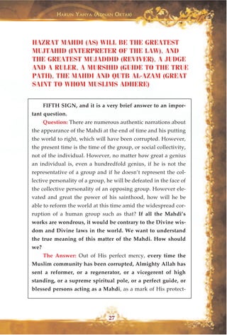 The prophet Isa (Jesus) (pbuh), hazrat Mahdi (pbuh) and the islamic ...