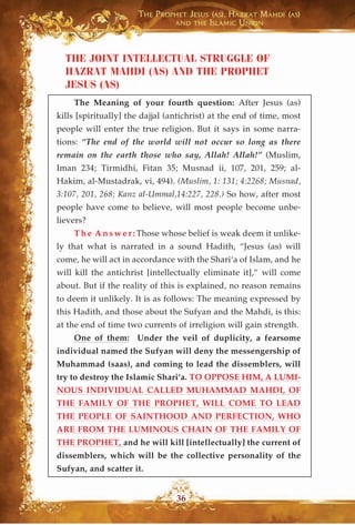 The prophet Isa (Jesus) (pbuh), hazrat Mahdi (pbuh) and the islamic ...