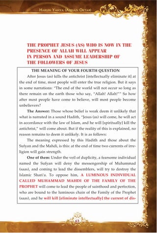 The prophet Isa (Jesus) (pbuh), hazrat Mahdi (pbuh) and the islamic ...