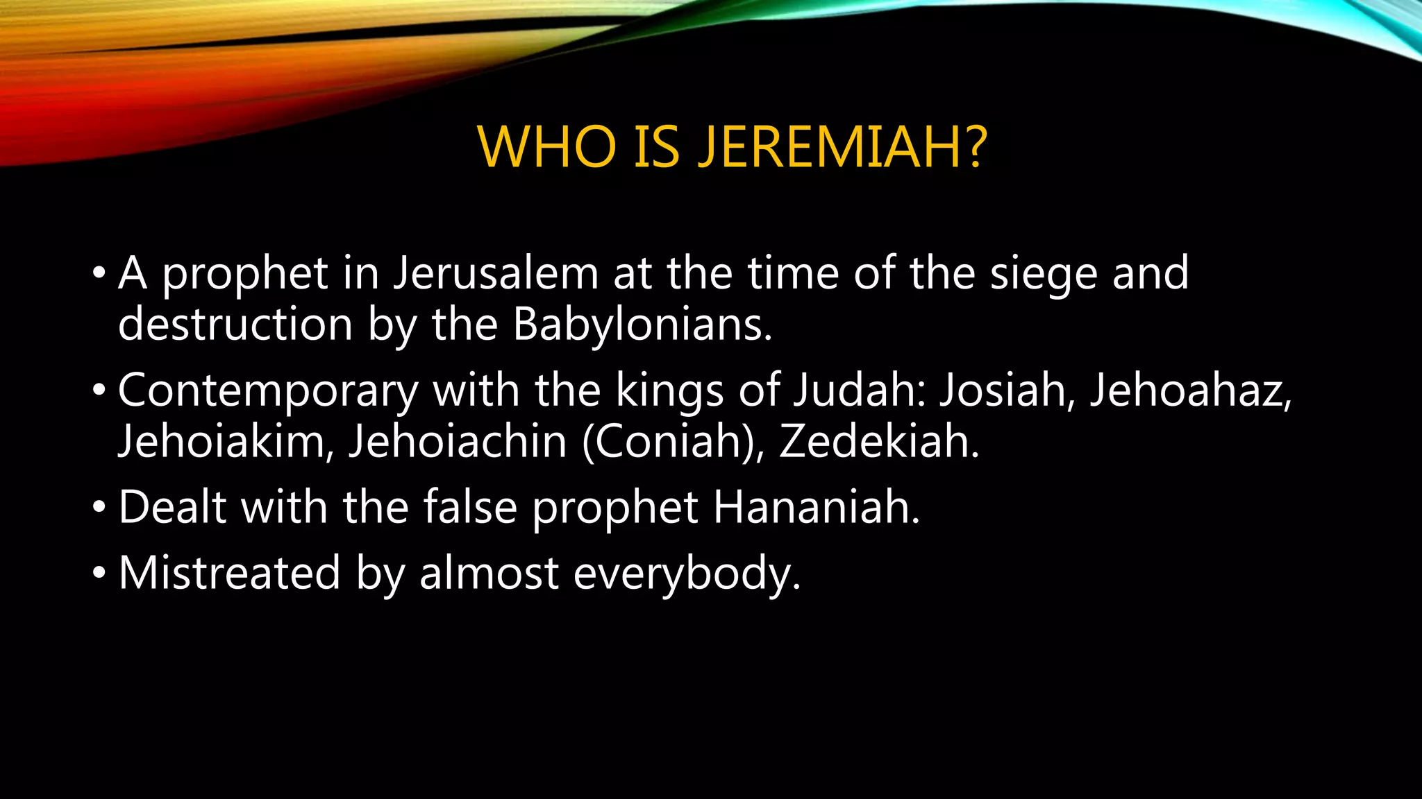 The Prophet Jeremiah | PPTX