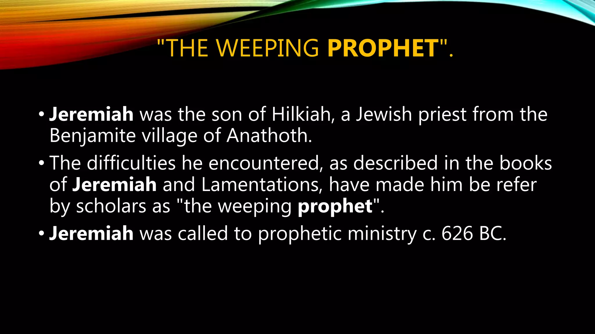 The Prophet Jeremiah | PPTX