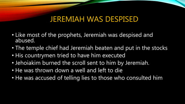 The Prophet Jeremiah | PPTX