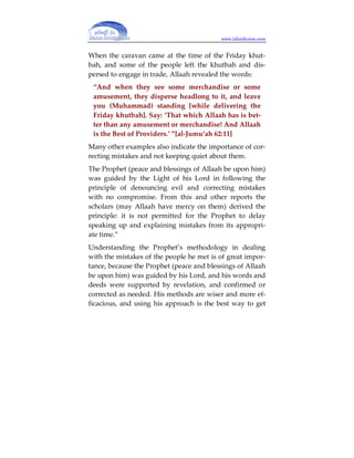 The Prophet Muhammad s.a.w Methods For Correcting People's Mistakes | PDF
