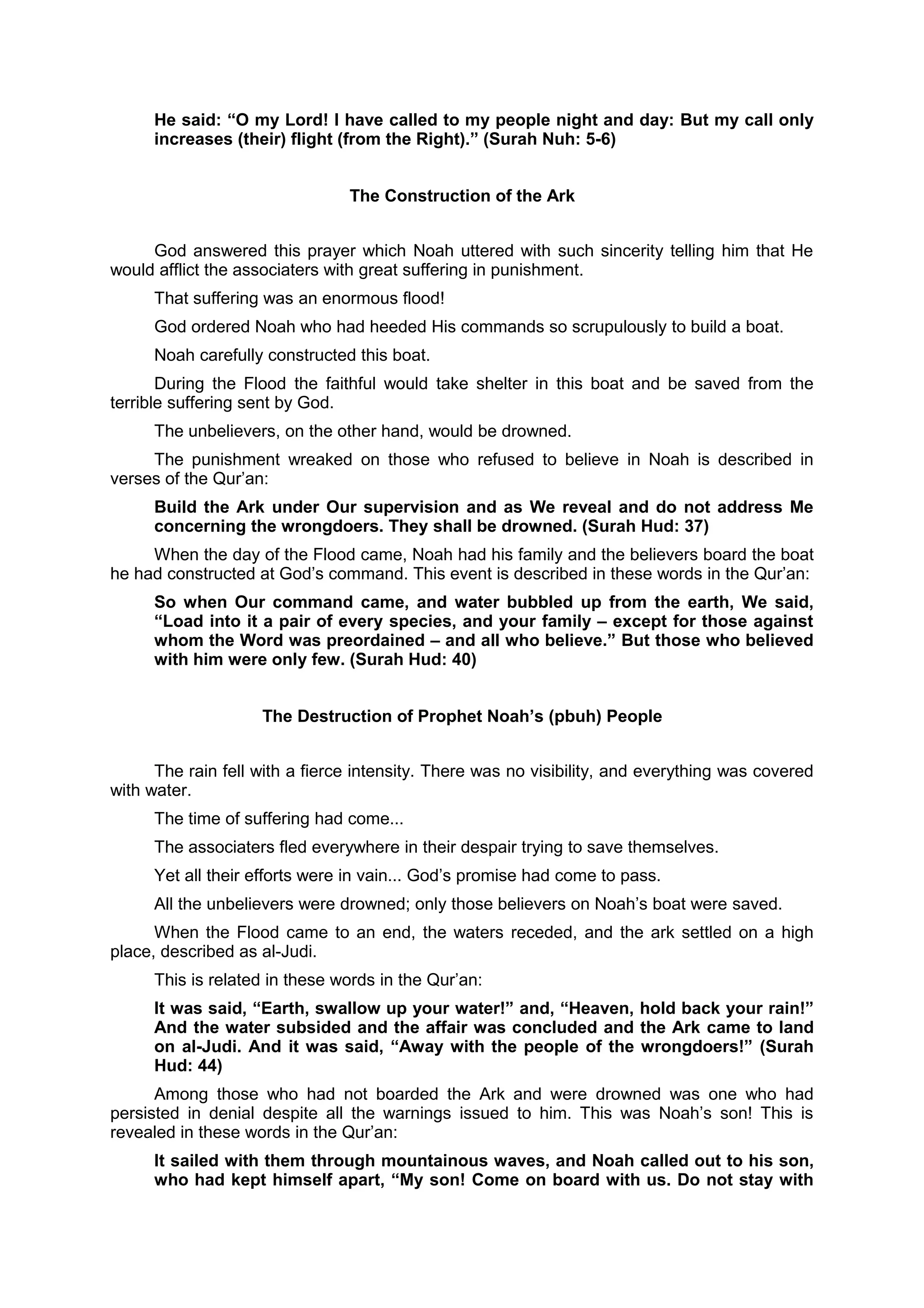 The prophet Nuh (Noah) (pbuh). english | DOC
