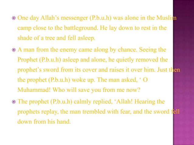 The prophet’s kindness | PPTX