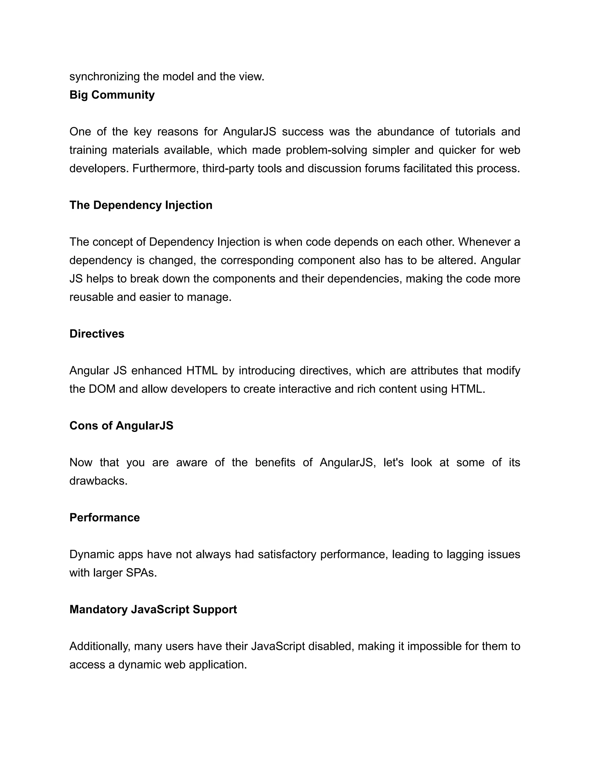 The Pros and Cons of Angular Development: All You Need to Know | PDF