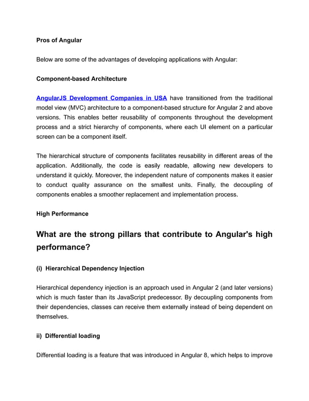 The Pros and Cons of Angular Development: All You Need to Know | PDF ...