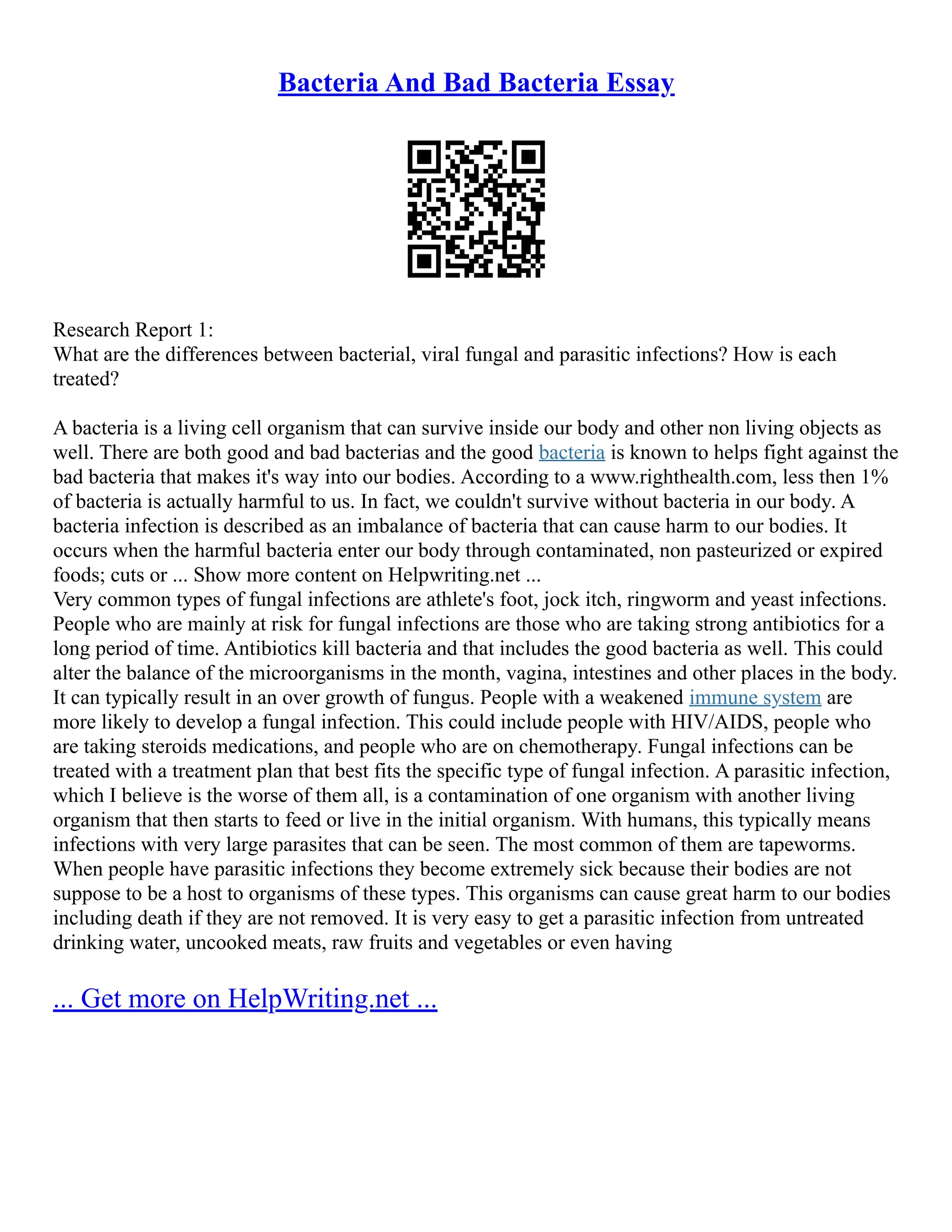 The Pros And Cons Of Bacteria | PDF | Infectious Diseases | Diseases ...