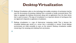 The Pros and Cons of Desktop Virtualization | PPTX