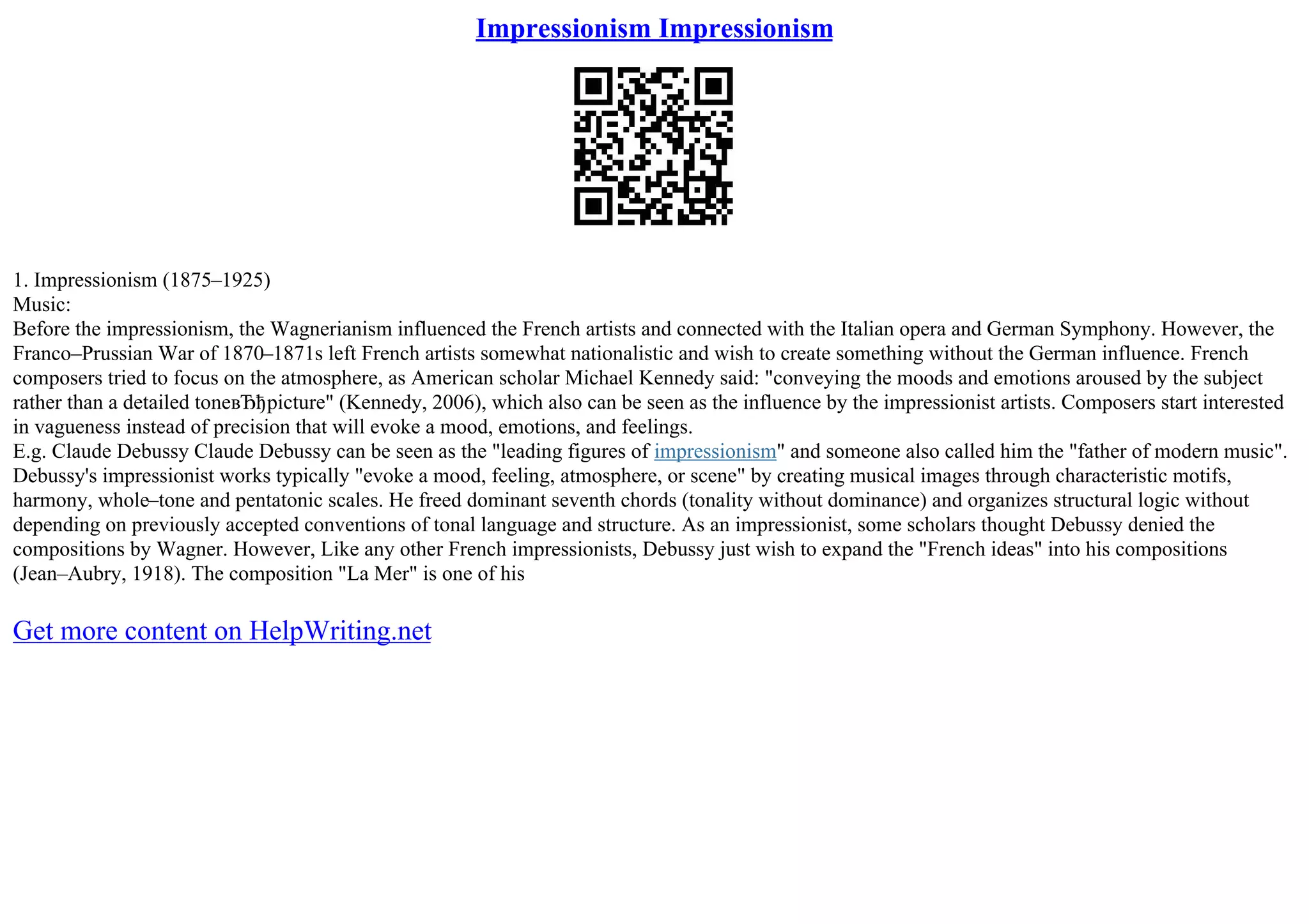 The Pros And Cons Of Impressionism | PDF