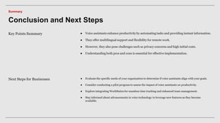 The Pros and Cons of Voice Assistants in the Workplace | PPT