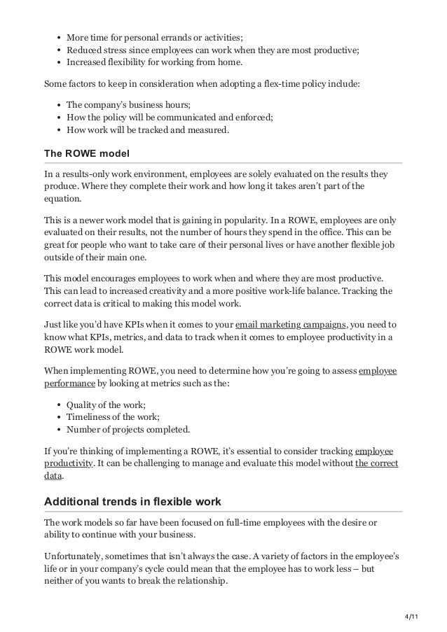 The Pros & Cons of Flexible Work Models | PDF