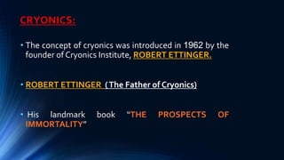 Cryo-Preservation of Humans | PPT