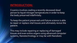 Cryo-Preservation of Humans | PPT