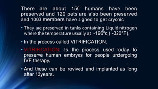 Cryo-Preservation of Humans | PPT