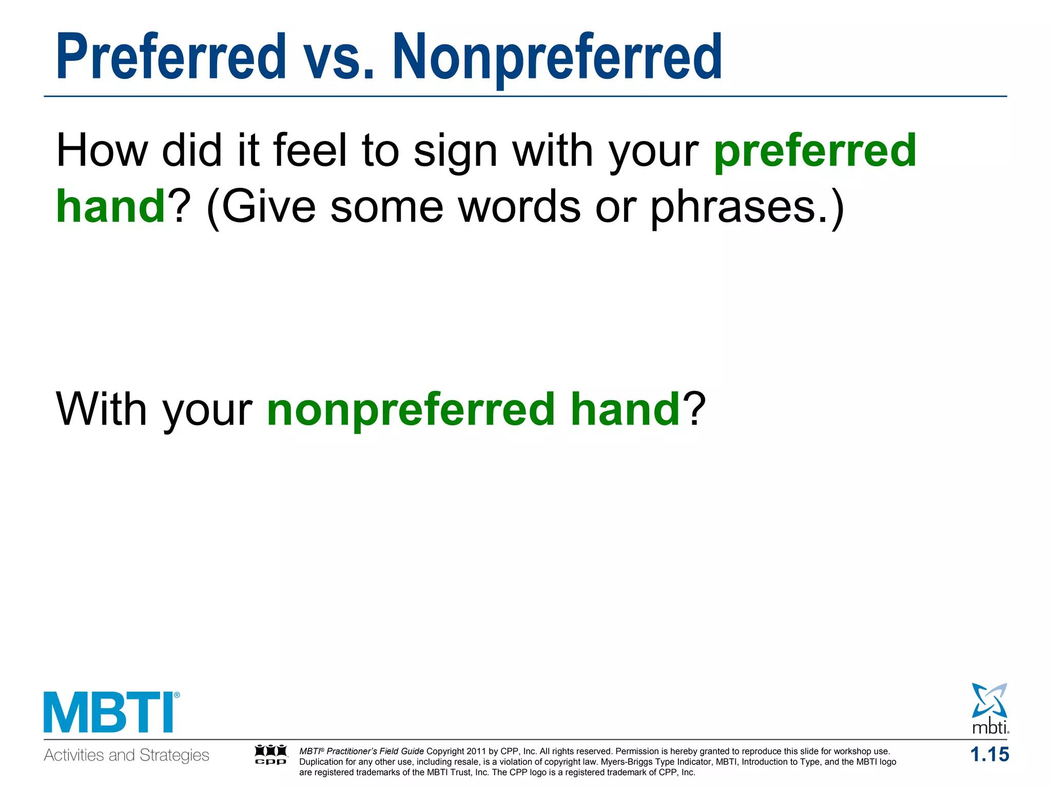 MBTI Type Presentation--Introduction | PPT