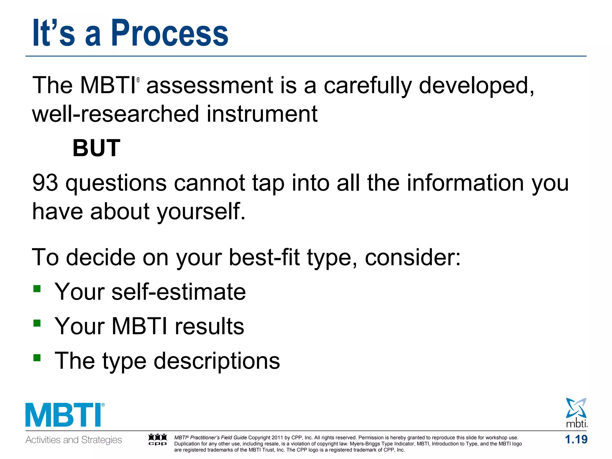 MBTI Type Presentation--Introduction | PPT