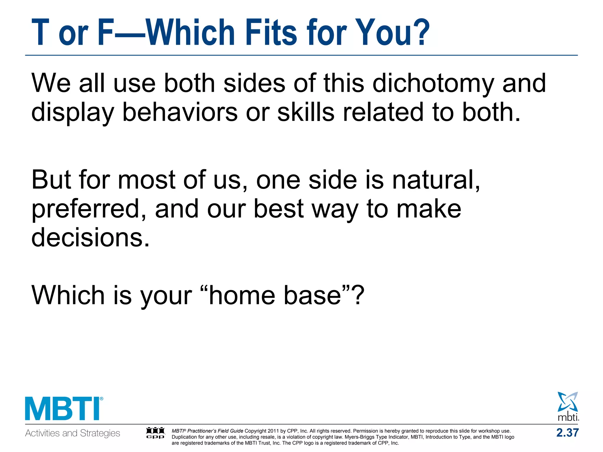 MBTI Type Presentation--Introduction | PPT