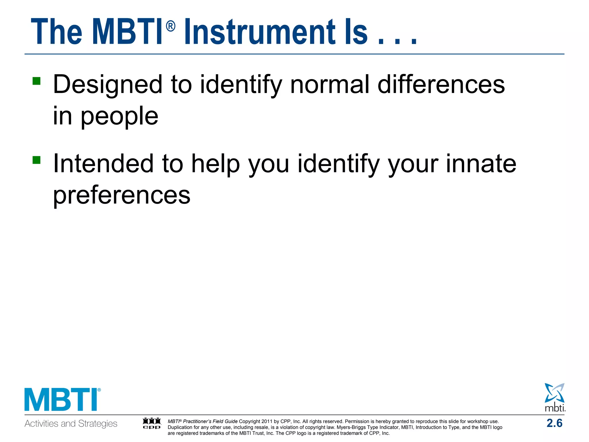 MBTI Type Presentation--Introduction | PPT