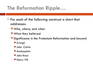 The Protestant Reformation | PPT