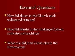The protestant reformation | PPT