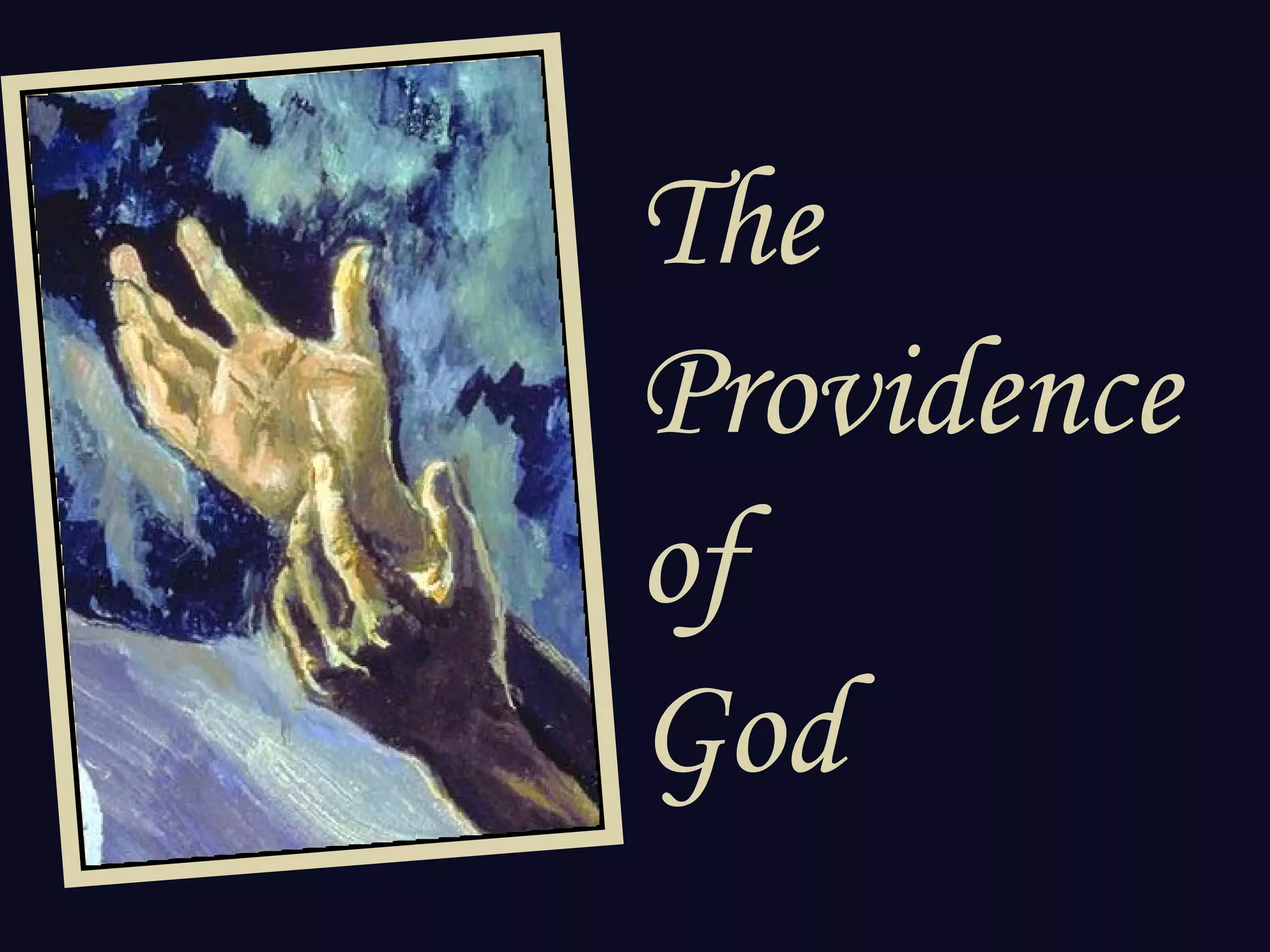 The providence of God | PPT