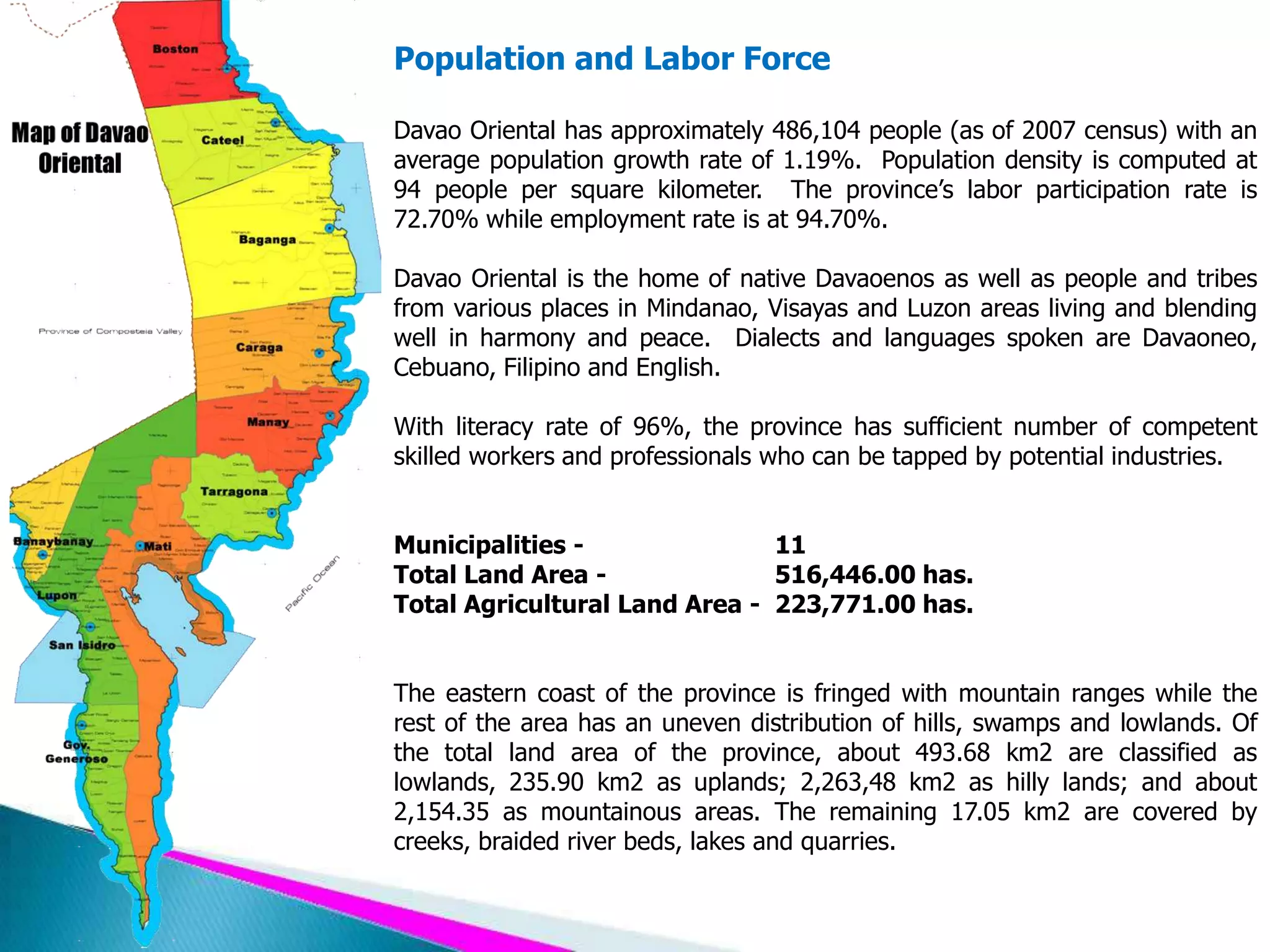The Province Of Davao Oriental | PPTX