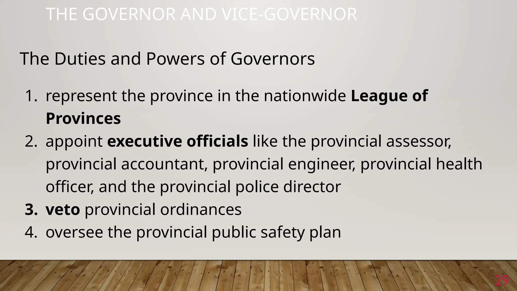 THE PROVINCIAL GOVERNMENT.ppg 12 pptx | PPTX