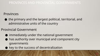 THE PROVINCIAL GOVERNMENT.ppg 12 pptx | PPTX
