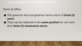THE PROVINCIAL GOVERNMENT.ppg 12 pptx | PPTX