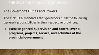 THE PROVINCIAL GOVERNMENT.ppg 12 pptx | PPTX