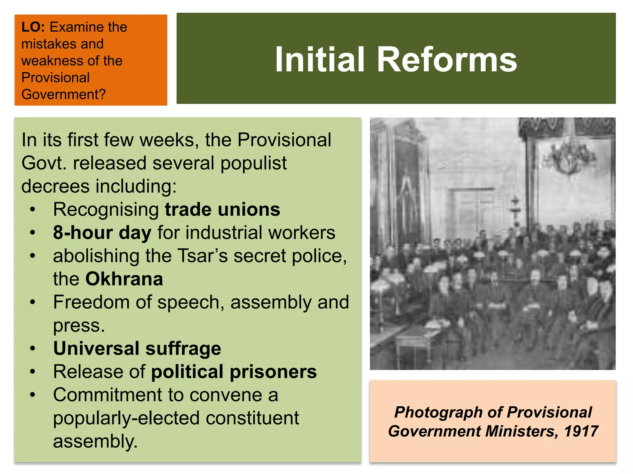 The Provisional Government | PPT