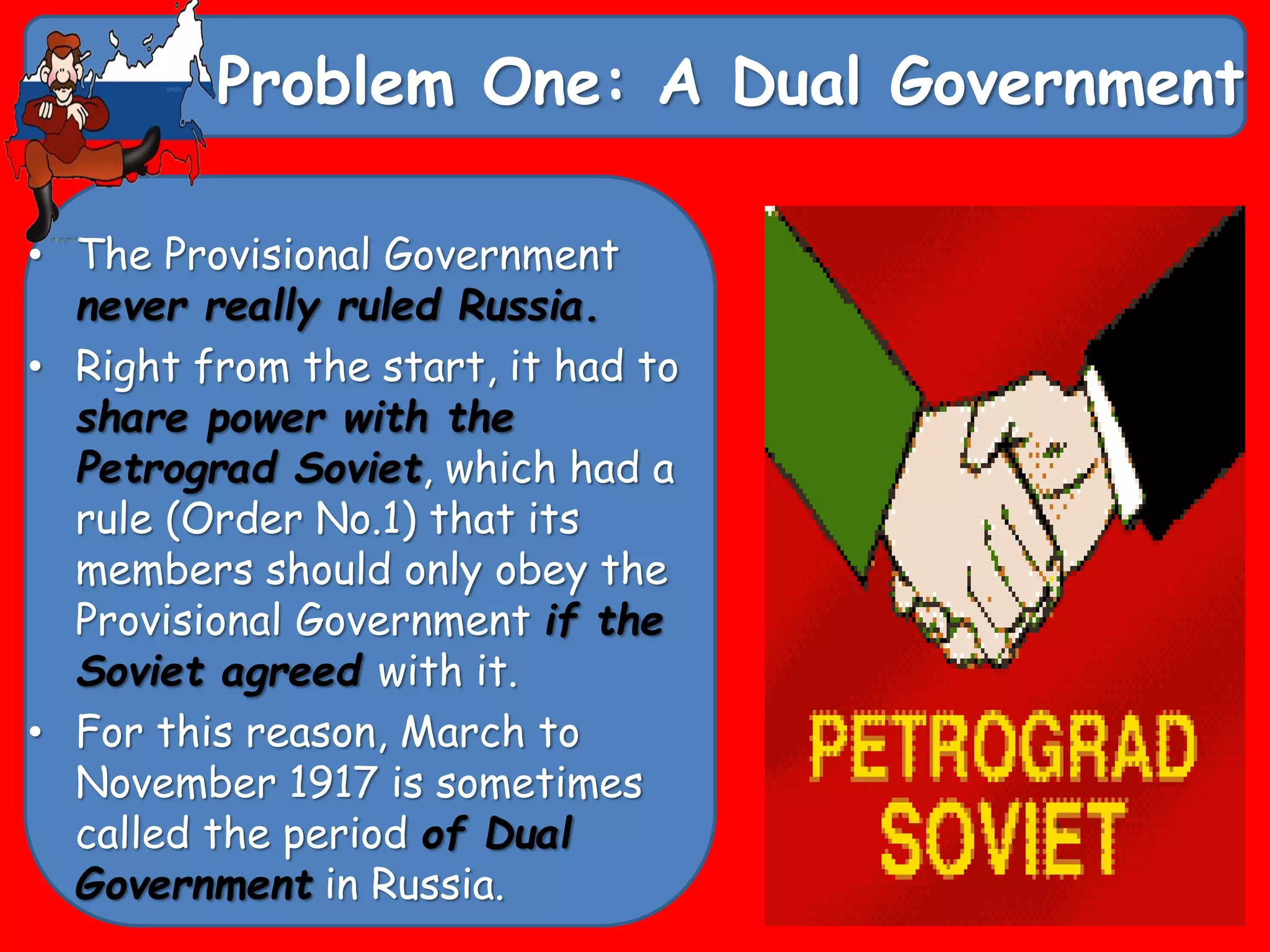 The Russian Provisional Government & its problems | PPT