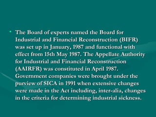 The Provisions Of SICA &BIFR | PPT