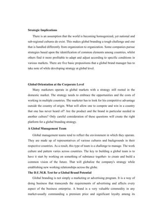 Ps and Qs of global brands | PDF