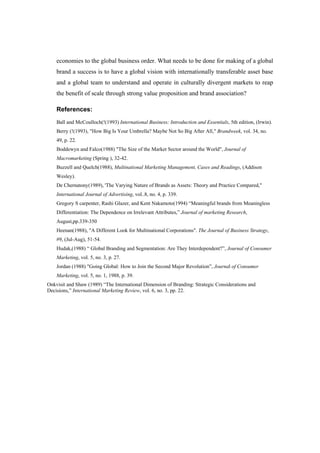 Ps and Qs of global brands | PDF